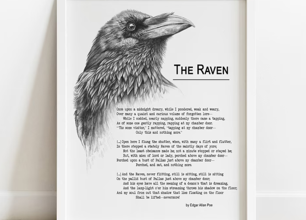 What Makes The Raven Poe's Most Famous Work? - Eternal3D Blog